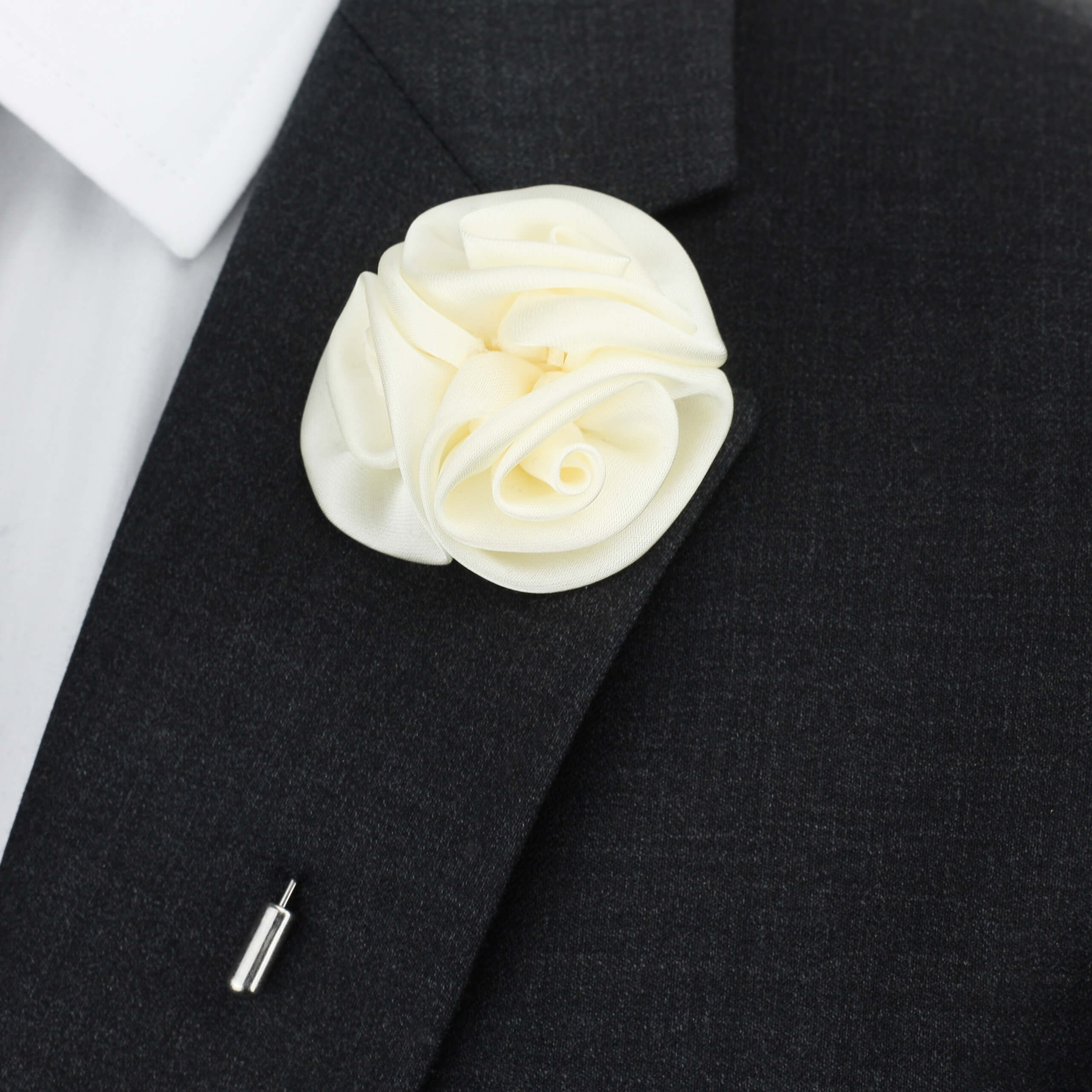 Triple Rose Lapel Pin, Ivory – Lapel Pins | Ties | Pocket Squares - Mr ...