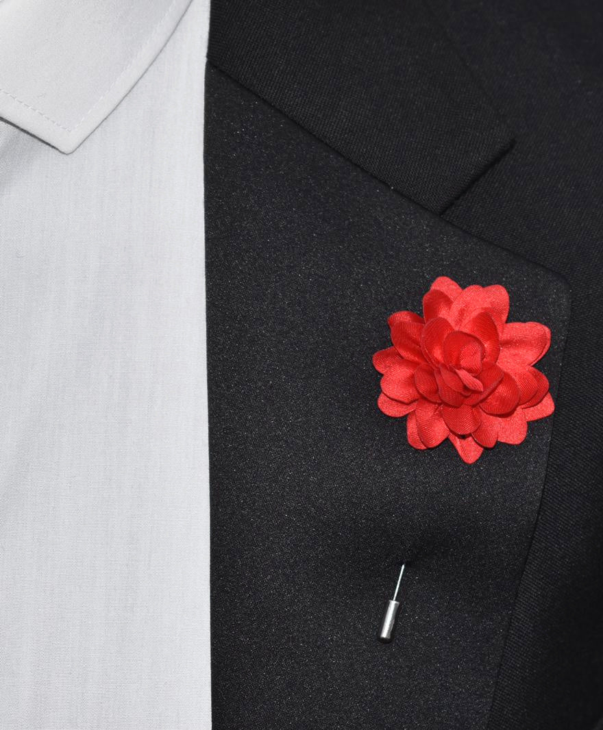 Amour Flower Lapel Pin, Red – Lapel Pins | Ties | Pocket Squares - Mr Lapel
