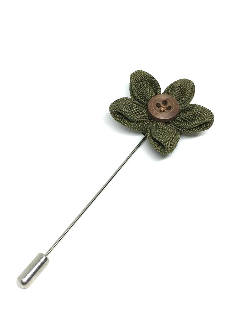 Daisy Button Lapel Pin, Green – Lapel Pins | Ties | Pocket Squares - Mr ...