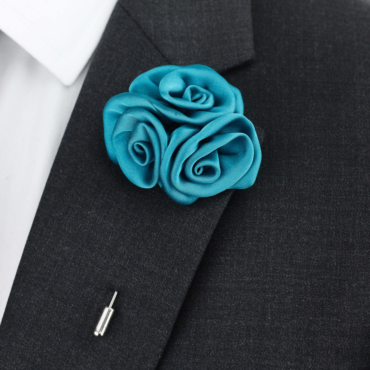 Triple Rose Lapel Pin, Turquoise – Lapel Pins | Ties | Pocket Squares ...